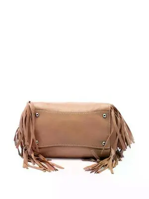 Prada Glace Calf Fringed Twin Pocket Satchel