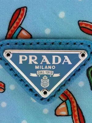 Prada Tessuto Sombrero And Cactus Drawstring Pouch - Blue