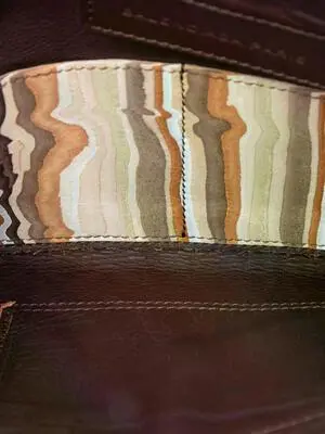 Balenciaga Suede Striped Papier Clutch Bag