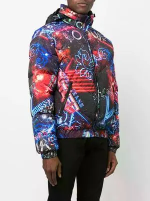 Versace Motif-print Down-filled Jacket