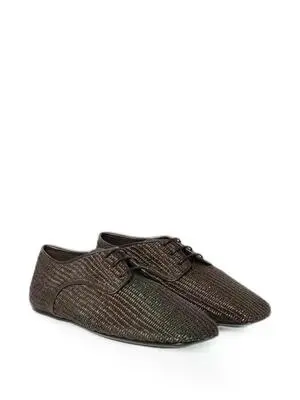 Emporio Armani Crochet Raffia Derby Shoes