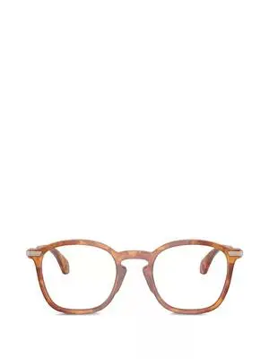 Moncler Round Frame Glasses - Brown
