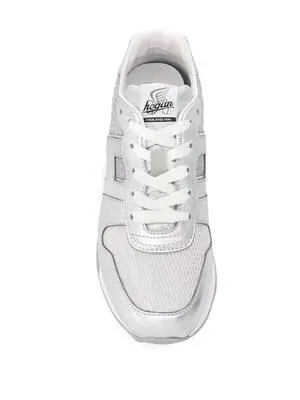 Hogan Metallic Ribbed Panel Sneakers - Silver