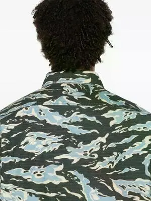 Acne Studios Abstract-pattern Organic-cotton Shirt