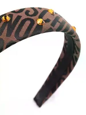 Moschino Jacquard Crystal-embellished Headband