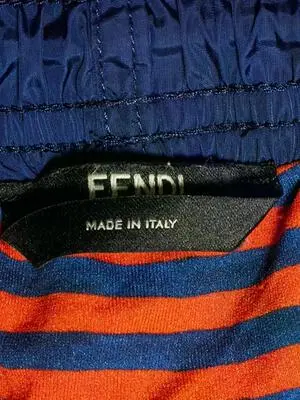 Fendi Logo Patch Swim Shorts