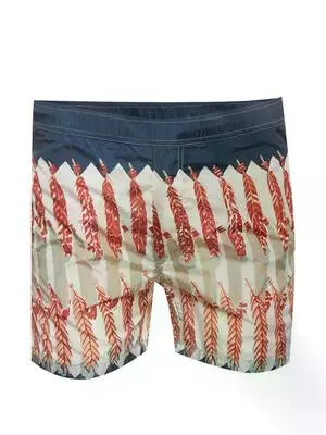 Valentino Garavani Feather Print Swim Shorts