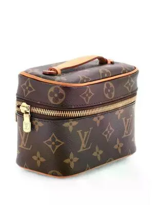LOUIS VUITTON Monogram Canvas Nano Pouch Vanity Case - Brown