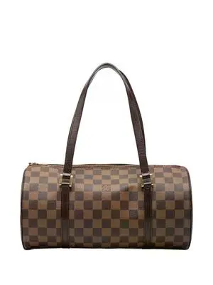 LOUIS VUITTON Damier Ebene Papillon 30 Handbag - Brown