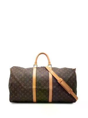 LOUIS VUITTON Monogram Keepall Bandouliere 55 Travel Bag