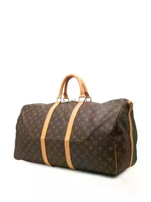 LOUIS VUITTON Monogram Keepall Bandouliere 55 Travel Bag