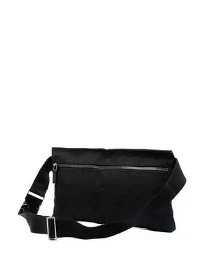 Gucci Gg Canvas Double Pocket Belt Bag - Black