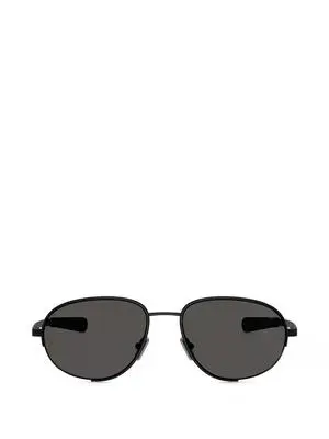 Moncler Matte Round-frame Sunglasses - Black