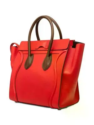 Celine Mini Luggage Tote Bag - Red
