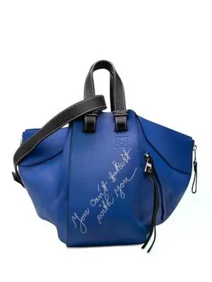 Loewe Bicolor Calfskin Hammock Satchel Bag - Blue