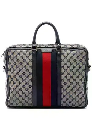 Gucci Gg Canvas Web Briefcase