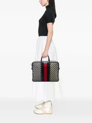 Gucci Gg Canvas Web Briefcase