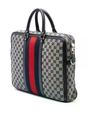 Gucci Gg Canvas Web Briefcase