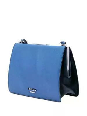 Prada Saffiano Face Art Print Light Frame Crossbody Bag