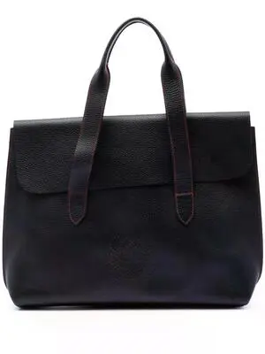 Loewe Grained Calfskin Anagram Briefcase - Black