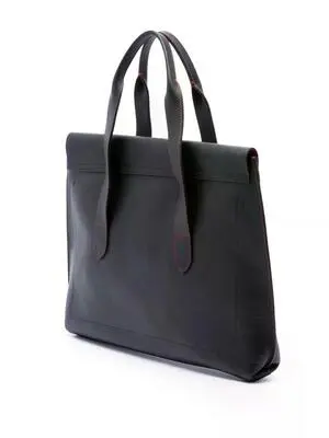 Loewe Grained Calfskin Anagram Briefcase - Black