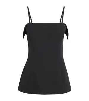 FFORME Cotton-silk Sola Bustier Top - Black