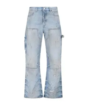 Amiri Denim Trousers With Belt Loops - Gray