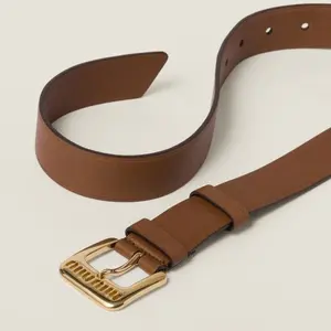 Miu Miu Logo Embossed Buckled Belt