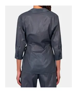Paloma Wool Lapel Neck Wrap Shirt With Adjustable Drawstring