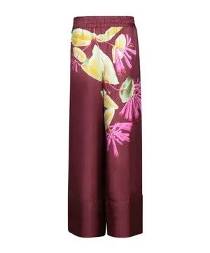 PIERRE-LOUIS MASCIA Floral Wide-leg Pants - Red