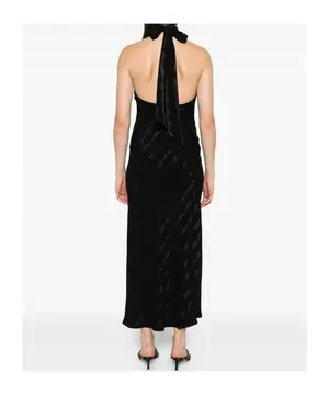 Rixo Maura Halterneck Jacquard Dress