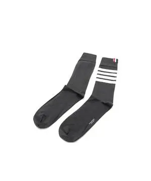 Thom Browne 4-bar Mid-calf Socks - Black