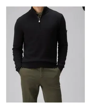 Peuterey Trebe Half-zip Fine Wool Knitwear With Logo Detail