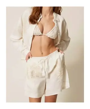TWINSET Embroidered Drawstring Shorts
