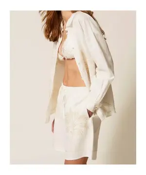 TWINSET Embroidered Drawstring Shorts