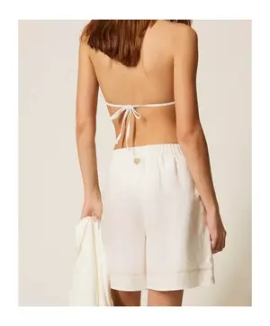 TWINSET Embroidered Drawstring Shorts
