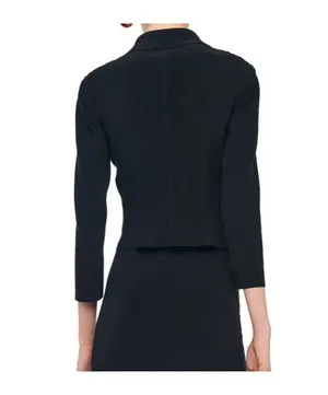 Norma Kamali Peter Pan-collar Long-sleeve Jacket