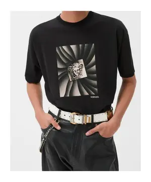 Versace Printed Cotton-jersey Regular T-shirt