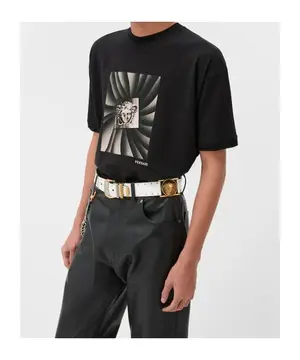 Versace Printed Cotton-jersey Regular T-shirt