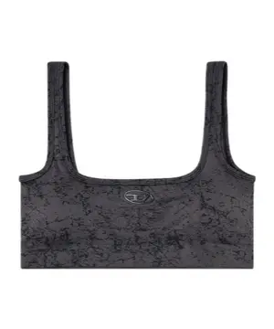 DIESEL® Printed Seamless Sports Bra - Dark Grey