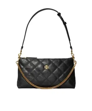 Tory Burch Leather And Chain Shoulder Bag - Black