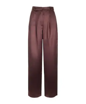 LOULOU STUDIO Vione Silk-blend Trousers - Red