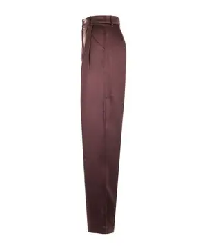 LOULOU STUDIO Vione Silk-blend Trousers