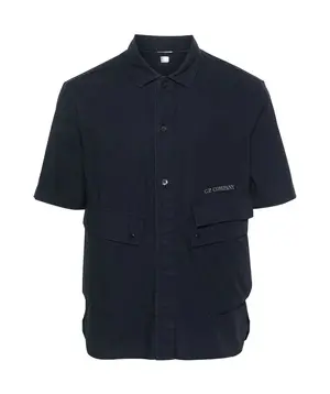 C.P. COMPANY Embroidered-logo Cotton Shirt