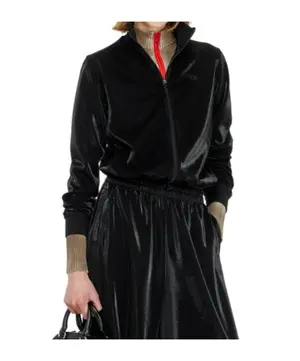 DIESEL® Zipped Sweatshirt With Shiny Piquet Effect