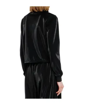 DIESEL® Zipped Sweatshirt With Shiny Piquet Effect