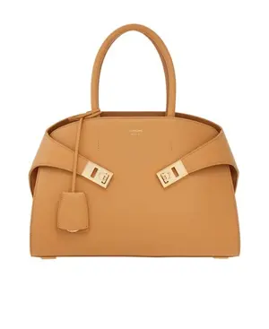 FERRAGAMO Logo Shoulder Bag - Nude