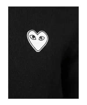 Play Comme Des Garcon Ribbed Cuff Knit Sweater