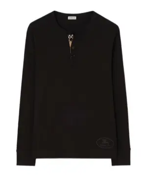Burberry Long Sleeved Crewneck Top - Black