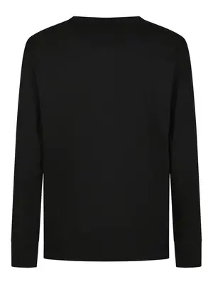 Burberry Long Sleeved Crewneck Top - Black